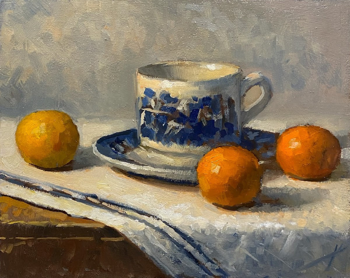Delft Tea Cup and Oranges by Tyler Pack – Havenlight