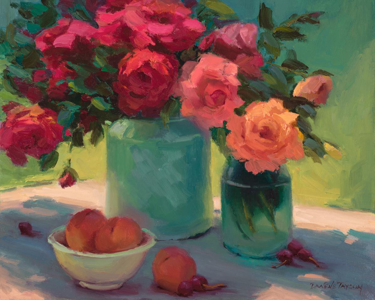 Roses In Early Light by Danene Taysom Red roses orange rose pink rose ...