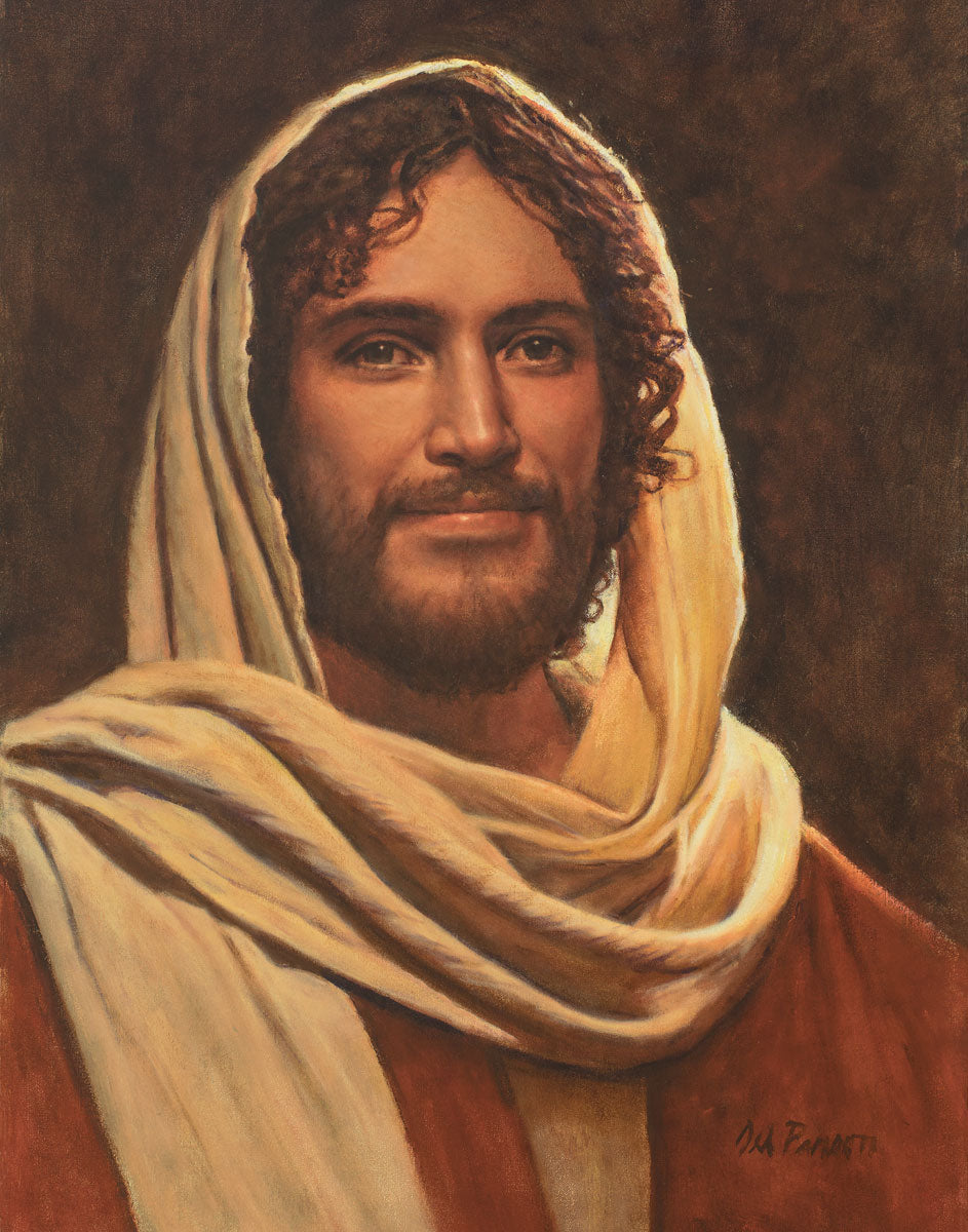 Emmanuel by Del Parson jesus christ portrait red robe white head ...