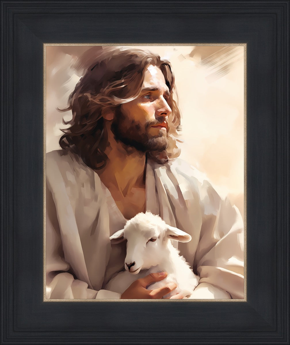 The Good Shepherd by Gabriel Heaton Jesus Christ looking to side ...