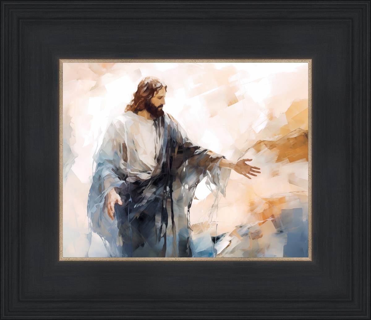 Come Unto Me by Gabriel Heaton Jesus Christ wearing blue and white robe ...