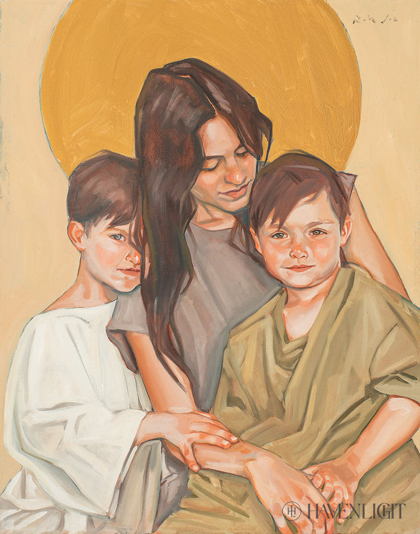 Eve and Her Sons by Becca Jessee features Eve with her sons Cain and ...