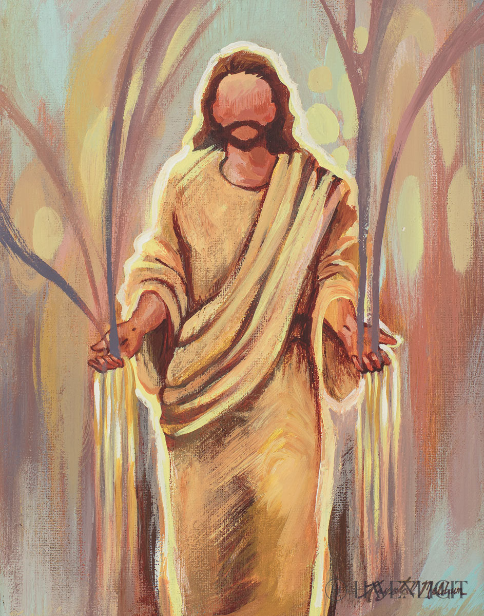 Sorrow Turned to Gold by Krystal Meldrum A faceless Christ surrounded ...