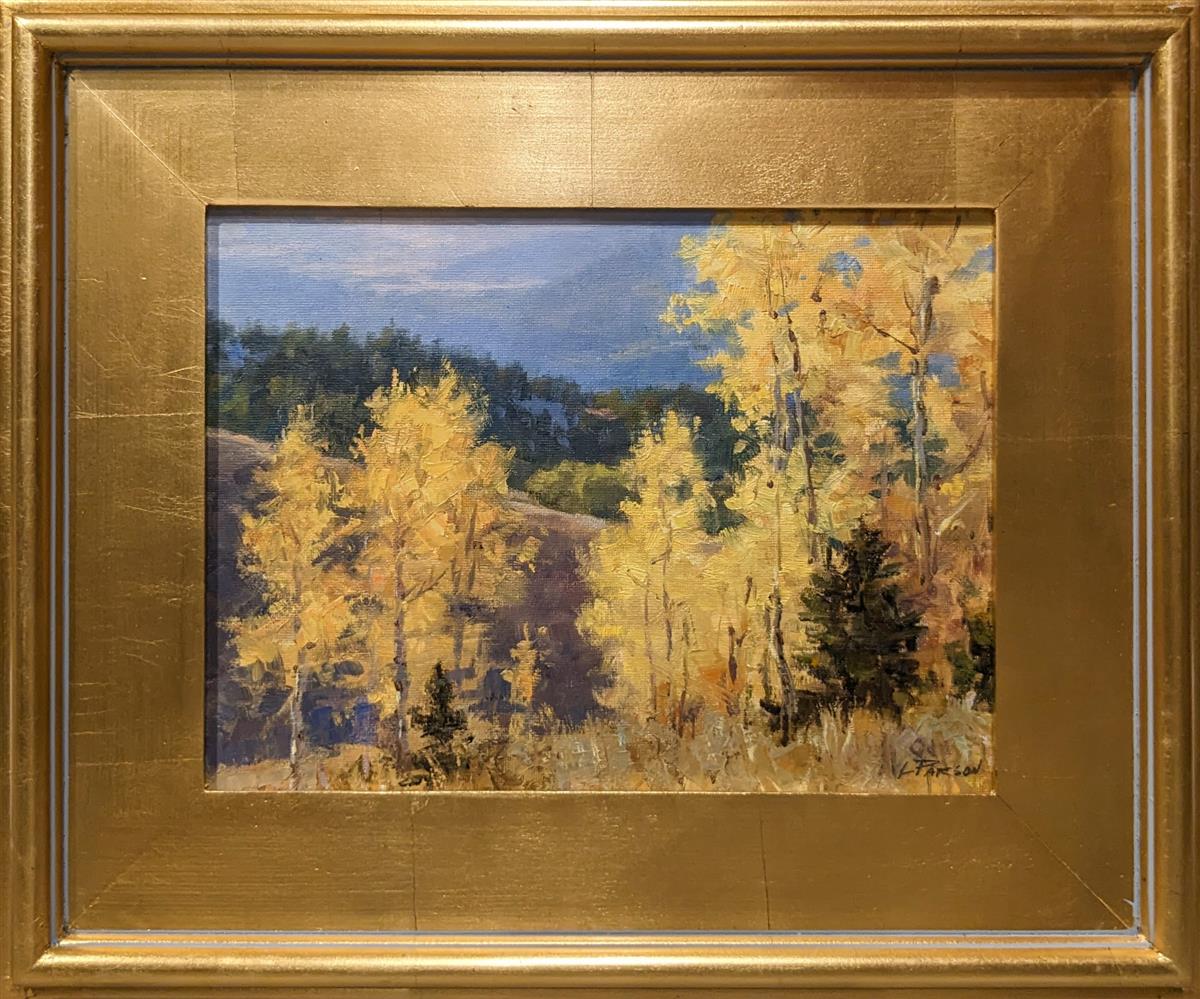 Aspen Ridge Plein Air Original Artwork by Leon Parson Yellow aspen ...
