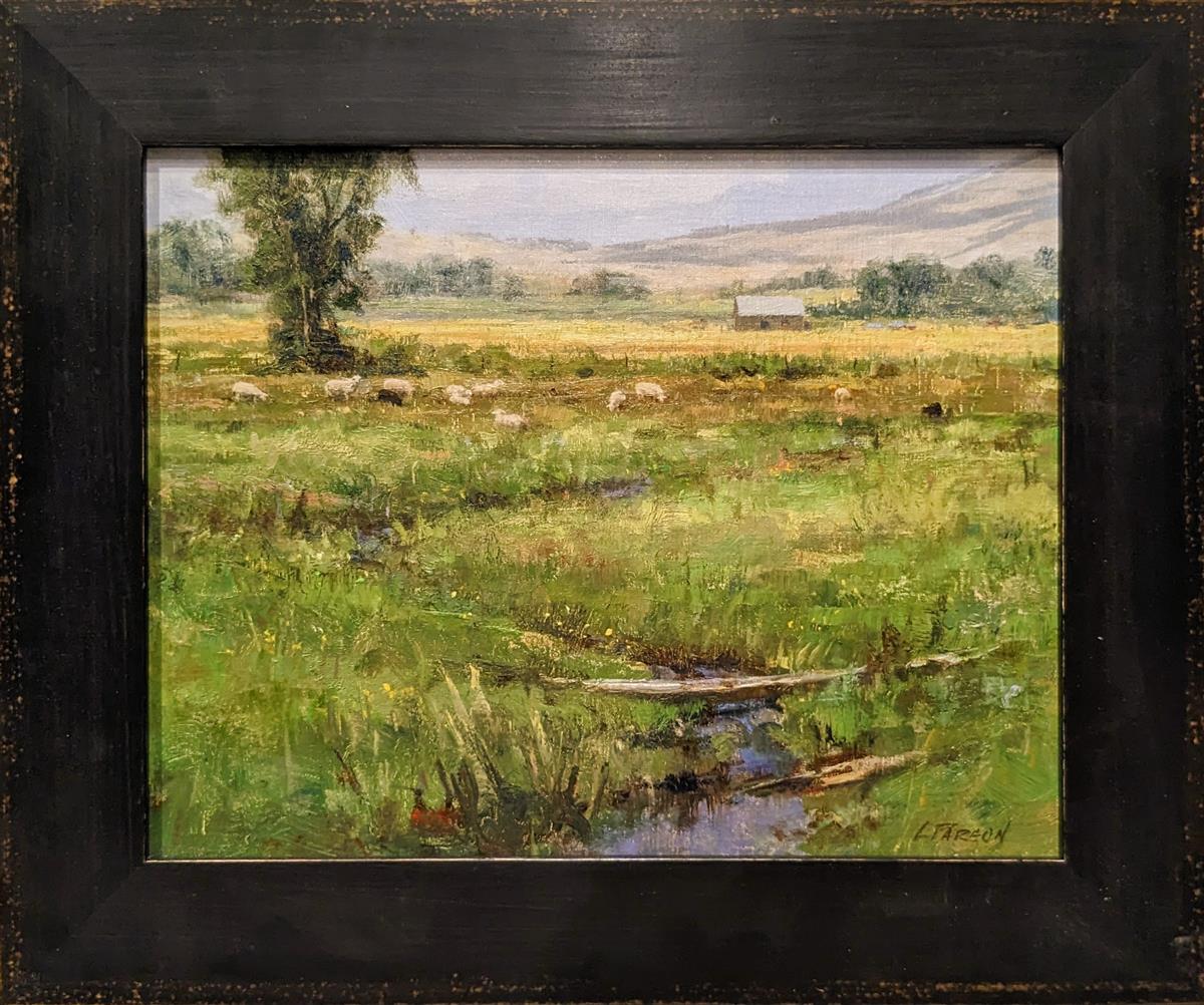 One Lane Footbridge Original Artwork by Leon Parson Landscape with ...