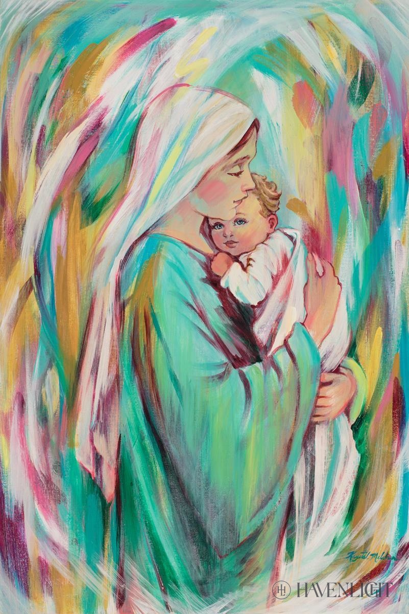marys lullaby by krystal meldrum mary and baby jesus green robe mary ...